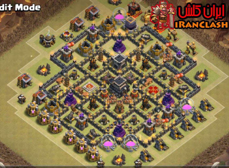 coc_th9_war_base_anti_2_star_with_bomb_tower-1 - بدوگیم - مرجع کلش اف ...